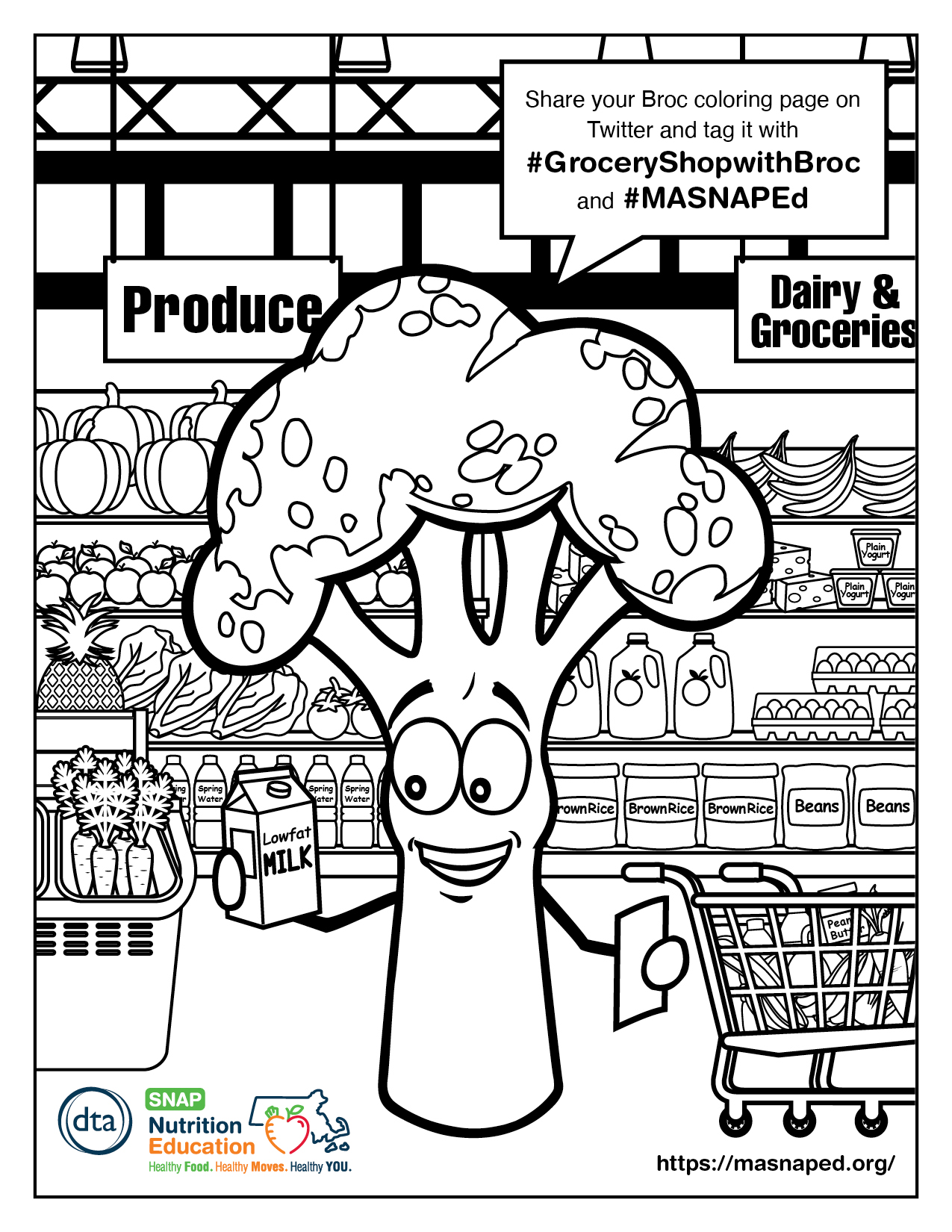 dairy products coloring pages